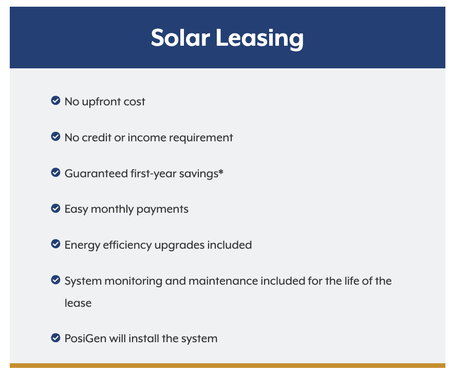 How Leasing Solar from PosiGen Works